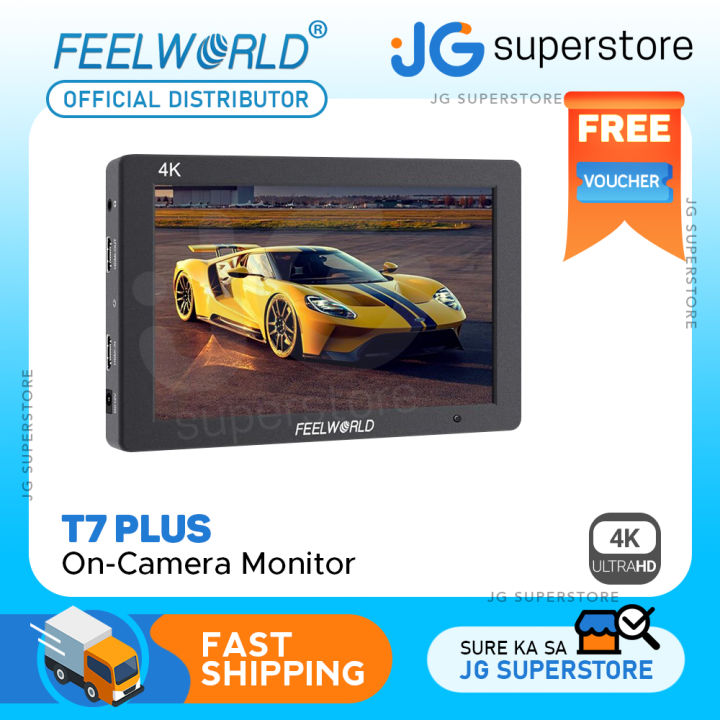 Feelworld T7 Plus 7-Inch 4K HDMI Input/Output IPS On-Camera Monitor ...