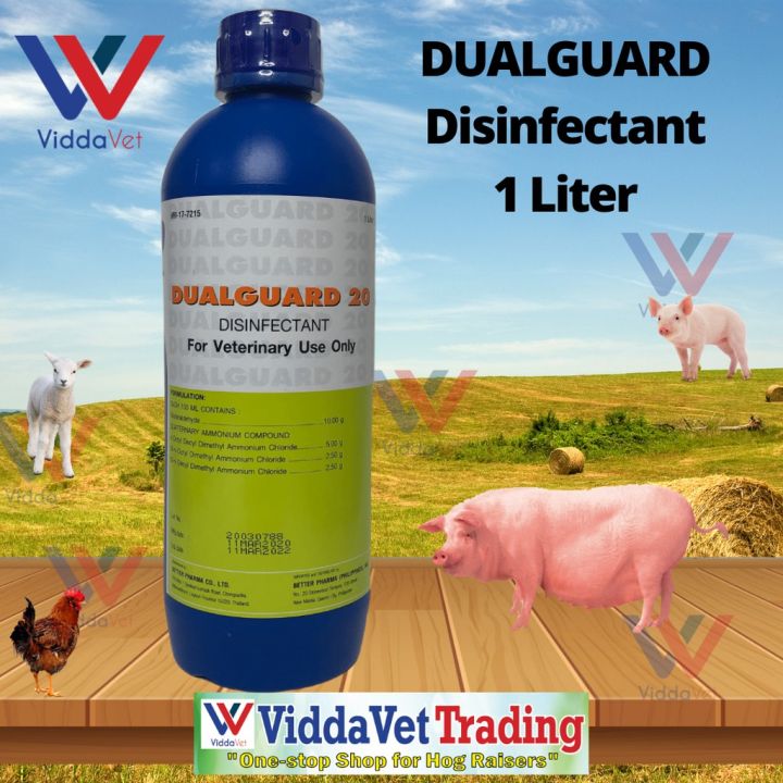 1 Liter DUAL GUARD Disinfectant for animal housings premises instrument ...