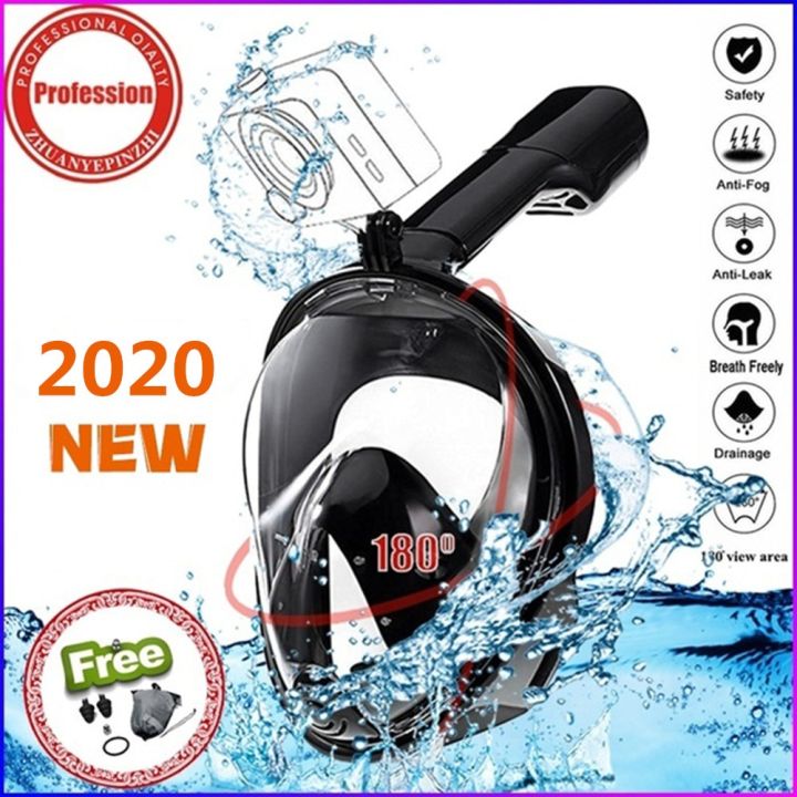 WER สระเป่าลม 2020 Full Face Snorkeling Scuba Masks Diving Masks ...
