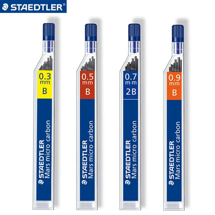 STAEDTLER Mechanical Pencil Lead 05mm 07mm 2H HB B 2B Super Tough Core ...