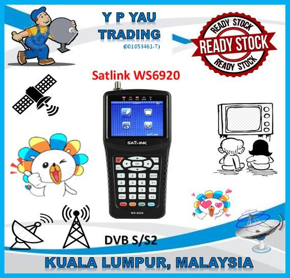 Satlink satellite meter finder WS-6920 is a DVB-S/S2 and MPEG-2/4 H.264 ...