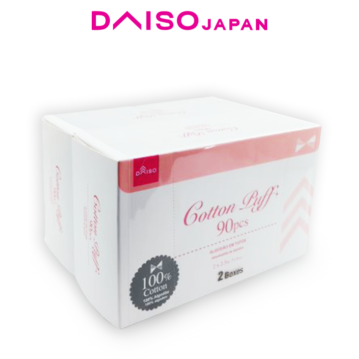 Daiso Cotton Puff 90 pcs x 2 Boxes | Lazada PH