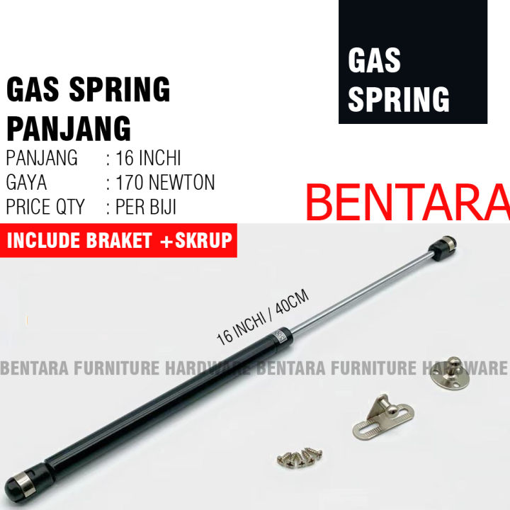 GAS SPRING 16 INCHI X 170N BUKAAN PINTU ATAS HIDROLIK PEGAS KITCHEN ...