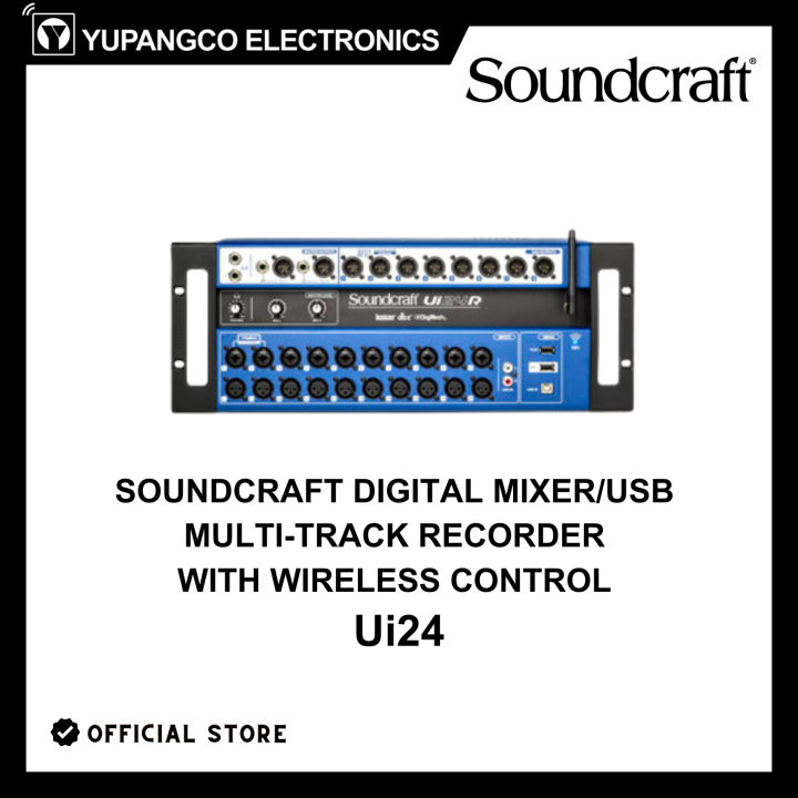 SOUNDCRAFT Ui24 24-channel Digital Mixer/USB Multi-Track Recorder With ...