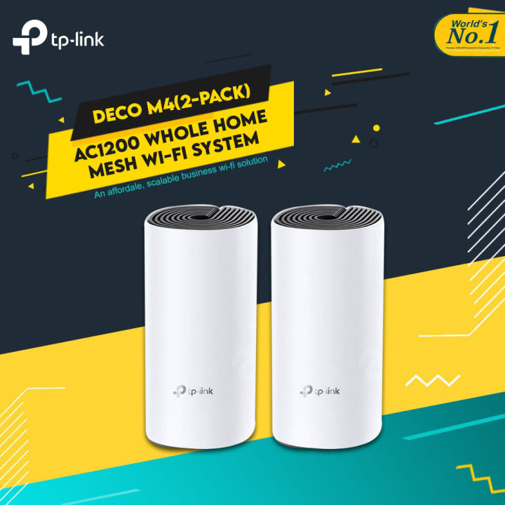 tp-link Deco M4 | 2-Pack | 3-Pack | AC1200 Whole Home Mesh Wi-Fi System ...