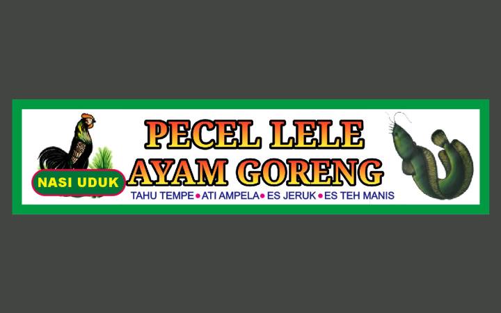 SPANDUK PECEL LELE 6 X 1 METER (FREE DESIGN) / sepanduk pecel lele ...