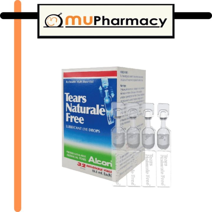 Alcon Tears Naturale Free Lubricant Eye Drops 0.8ML X 32 Vialsc (Exp ...