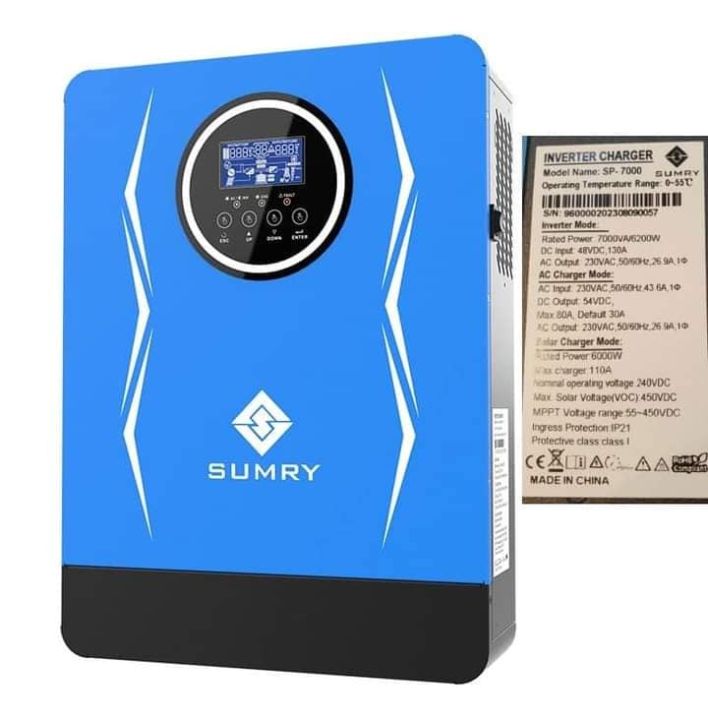 Biến tần Hybrid SUMRY sóng sin chuẩn 48V 7000VA/6.200W-SUMRY Hybrid ...