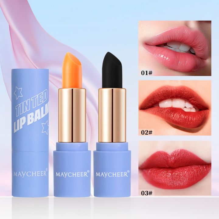 TINTED LIP BALM DISCOLORATION LONG LASTING LIPSTICKS MOISTURIZING WATER ...
