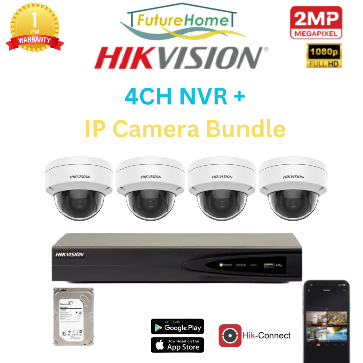 [SG LOCAL] HIKVISION NVR IP Camera Bundle Package SET 2MP 1080P 1TB HDD ...