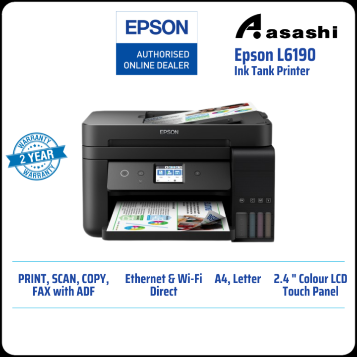 Epson L6190 / L6290 Wi-Fi Duplex All-in-One Ink Tank Printer with ADF ...