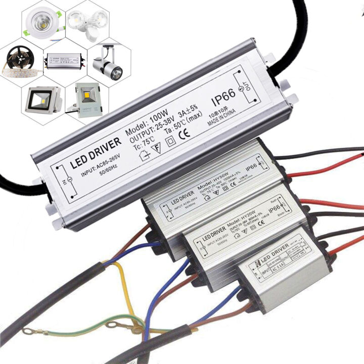 Waterproof IP66 LED Driver Power Supply Transformer 20W 30W 50W 60W 80W ...