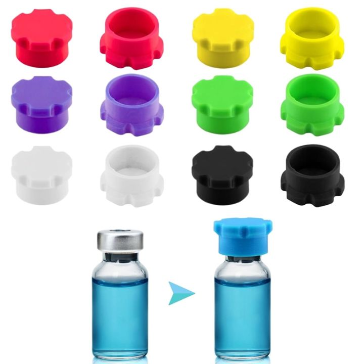 Glass Vial Caps 3ml 12 Pack Leak-Proof Dust Cover in 6 Colors Suitable ...