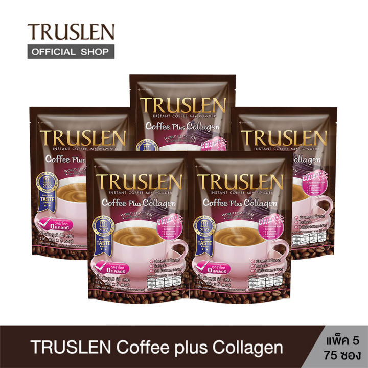 TRUSLEN PACK COFFEE PLUS COLLAGEN ทรูสเลน คอฟฟี่ พลัส คอลลาเจน (1 ถุงมี ...