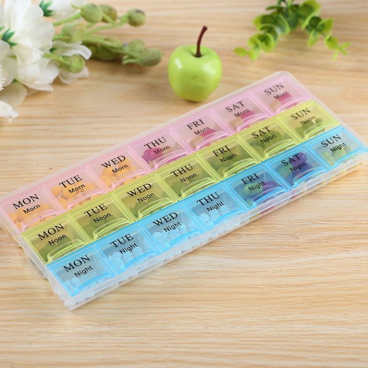 Pill Storage Box 7 Days Medicine Box Weekly Tablet Holder Storage ...
