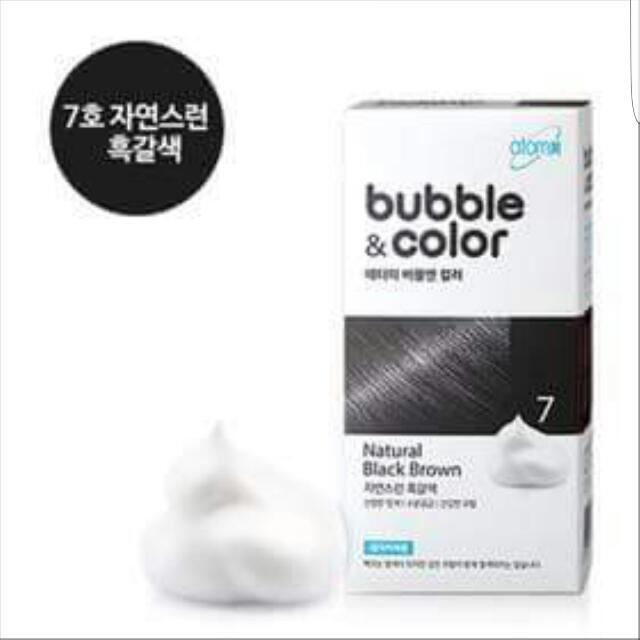 Atomy Bubble & Color 艾多美泡沫染发剂 color 7 (Natural Black Brown) | Lazada