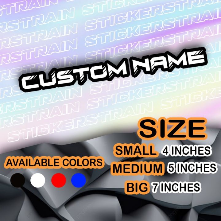 CUSTOMIZED STICKER NAME 1G STYLE STICKER FOR HELMET, CAR, MOTOR | Lazada PH