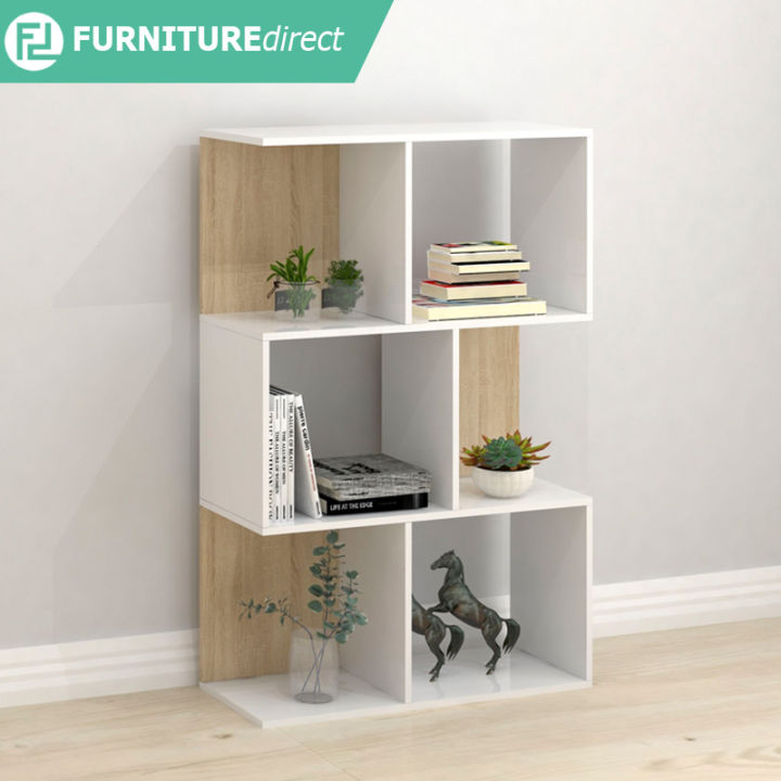 Furniture Direct TINA 3 tier wooden bookcase/ rak buku/ kabinet buku ...