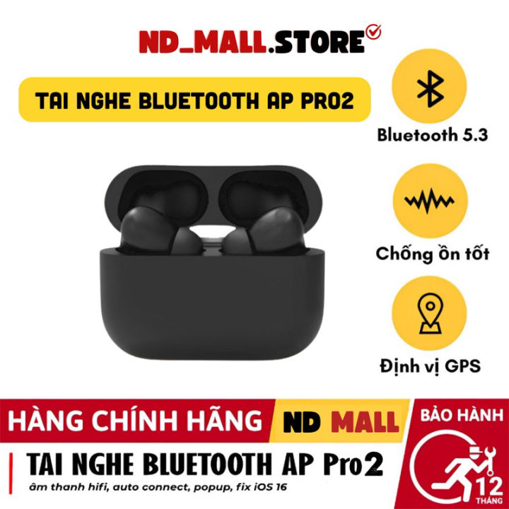 Tai Nghe Bluetooth Ap Pro Gen2 Black Thế Hệ Thứ 2- Định Vị- Đổi Tên- Tự ...
