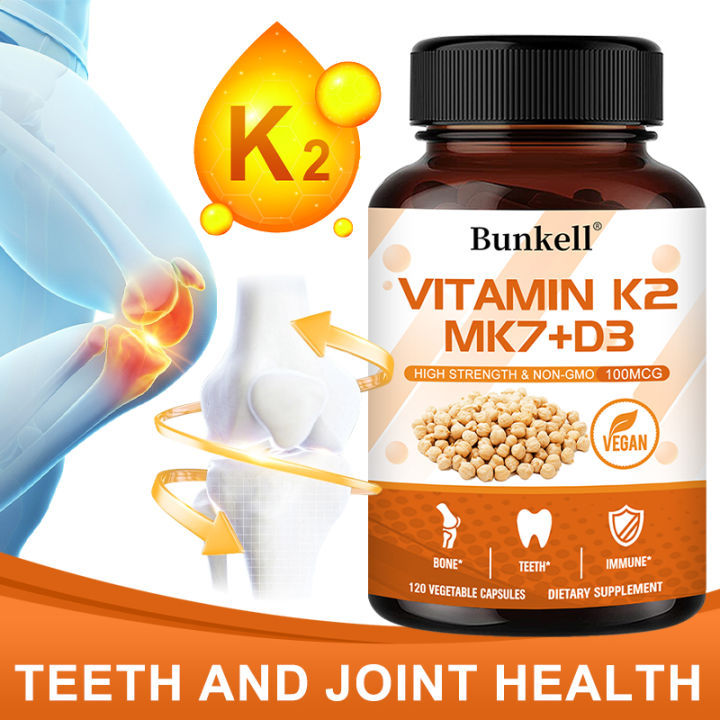 Bunkell Vitamin D3 + K2 supplement supports bone and tooth health and ...