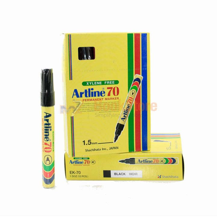EK70 Artline ปากกามาร์คเกอร์ 2-5 มม. หมึกสีดำ | Lazada.co.th