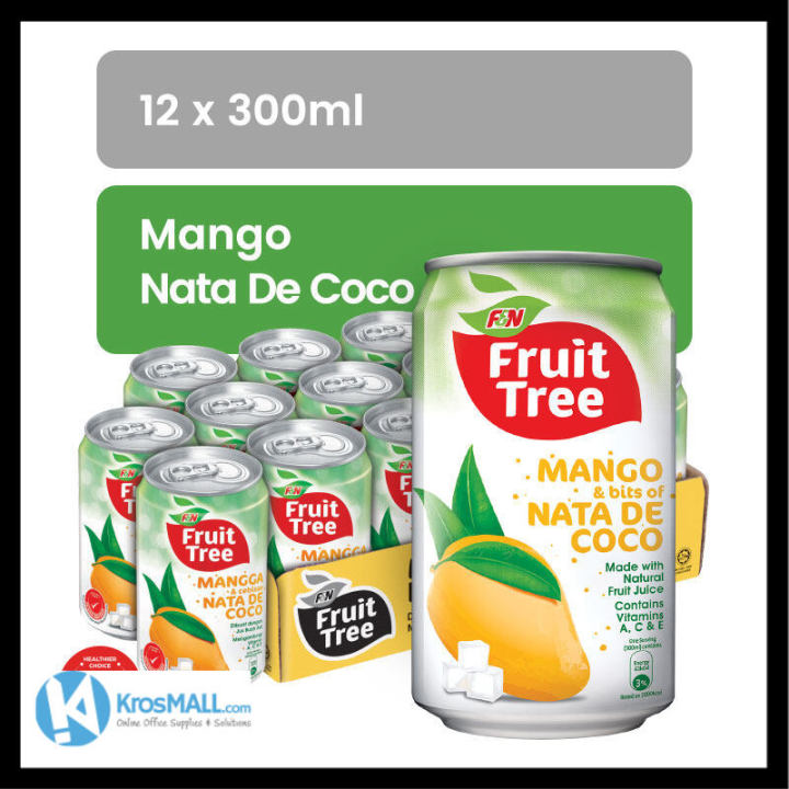 FRUIT TREE Mango Nata De Coco 300ML X 12 | Lazada