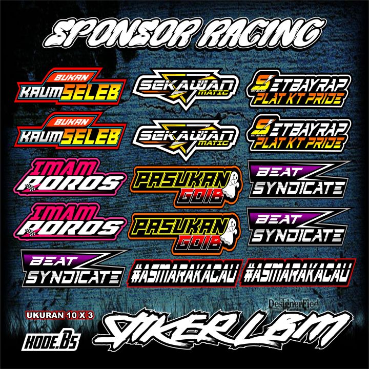 Stiker Racing Pack Sponsor Sticker Motor | Lazada Indonesia