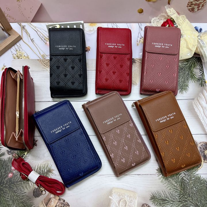 DP47#DN#กระเป๋า forever young ทรงโทรศัพท์ พร้อมสายสะพายยาว สายสะพายข้าง ...