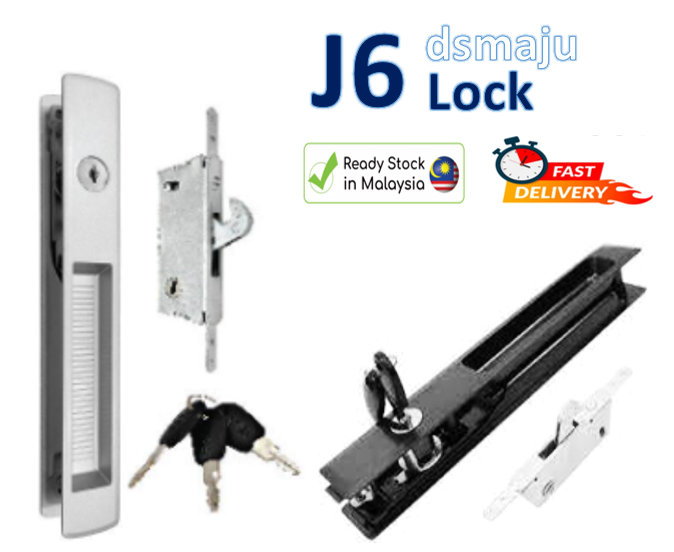 J6 Malaysia Standard Size J6 Lock Set Aluminum Sliding Door Lock Set ...