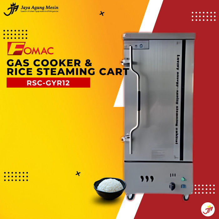 Fomac Rice Steaming Cart RSC-GYR12 ( 12 Susun ) / Mesin Pemasak Nasi ...