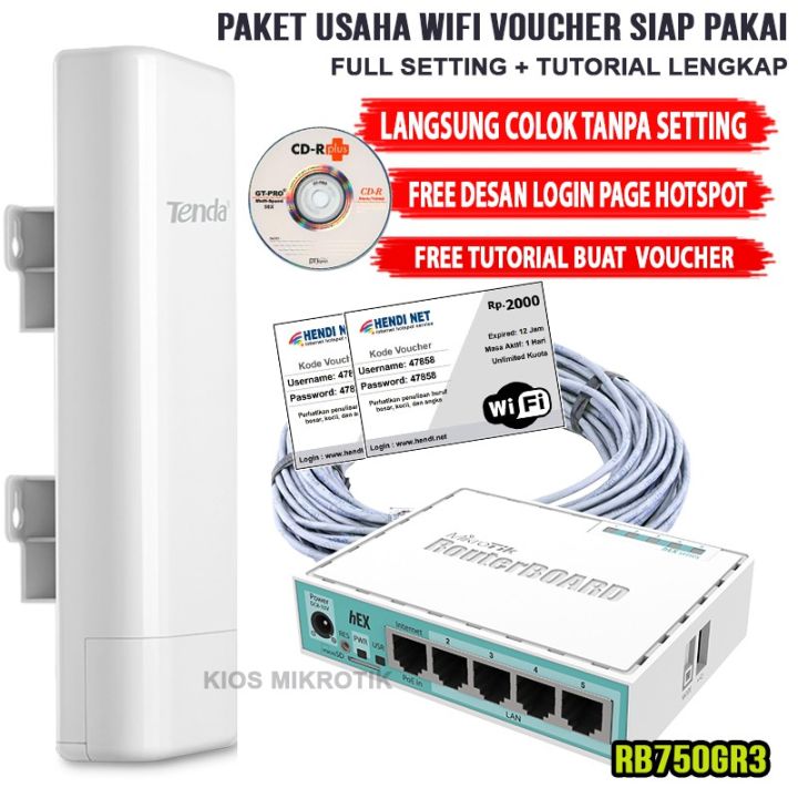 Paket Alat Usaha Wifi Sistem Billing Voucher RT RW NET Siap Pakai Full ...