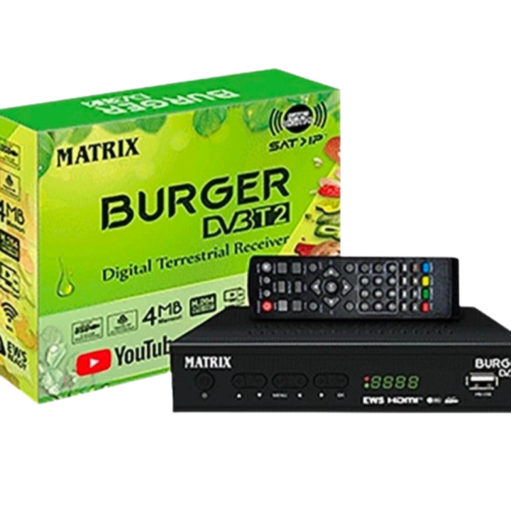 Set Top Box TV Digital Matrix Burger Hijau STB DVB T2 HD EWS | Lazada Indonesia