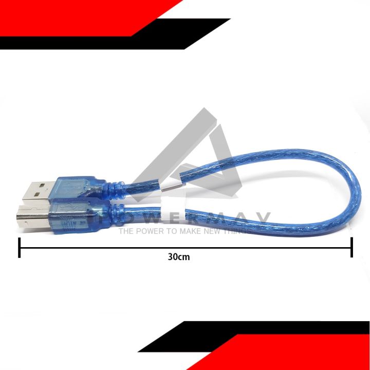 30cm USB 2.0 for arduino uno mega Printer Cable Type A Male to Type B ...