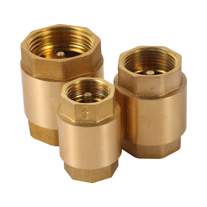 Brass Inline Spring Check Valve 1/2” 3/4” 1” Female Threaded One Way ...
