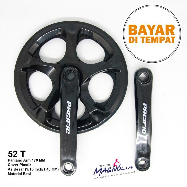Crank Gir Gear Sepeda Lipat 52T Double Cover Merk Pacific | Lazada ...