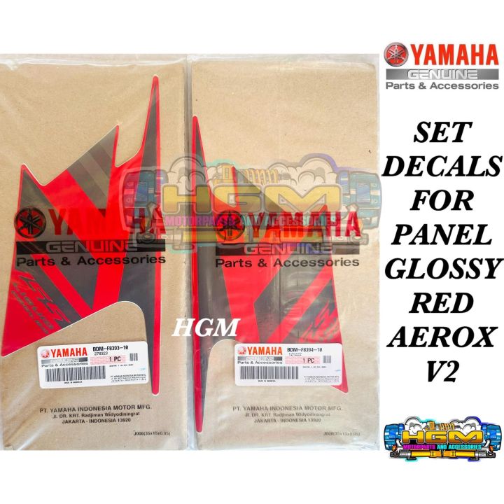 AEROX V2 DECALS FOR PANEL GLOSSY RED | YAMAHA GENUINE PARTS | BDM-F839 ...