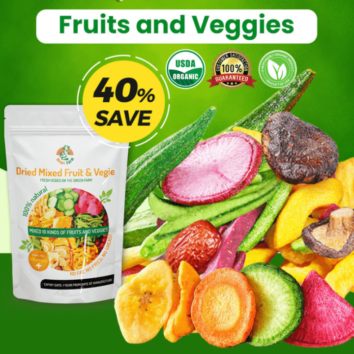 Dried fruits and Vegetables 12 kinds of fruits Crispy fruits Vegetables ...