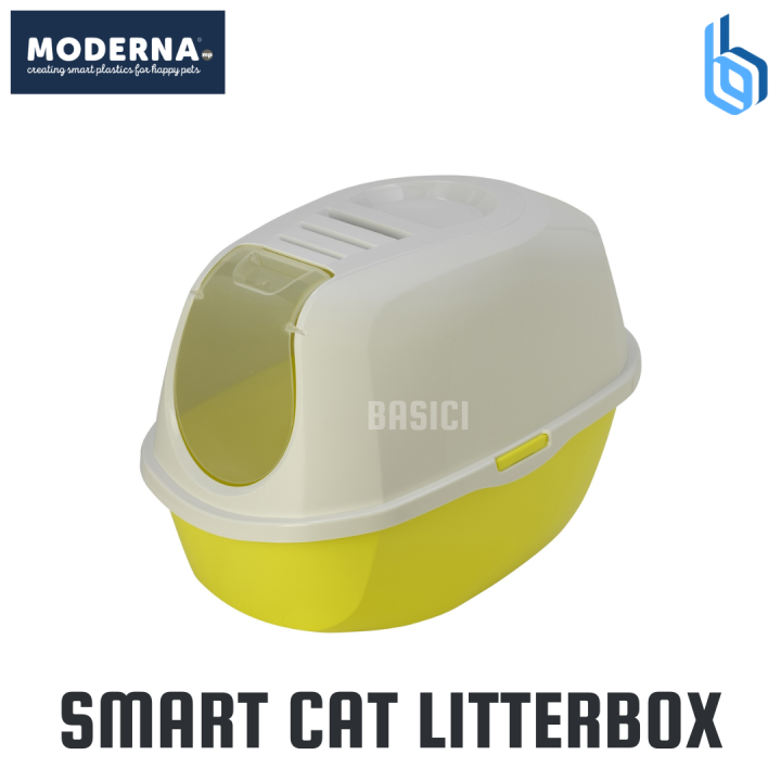Moderna Smart Cat Fully Enclosed Litter Box - Hooded Cat Litterbox ...