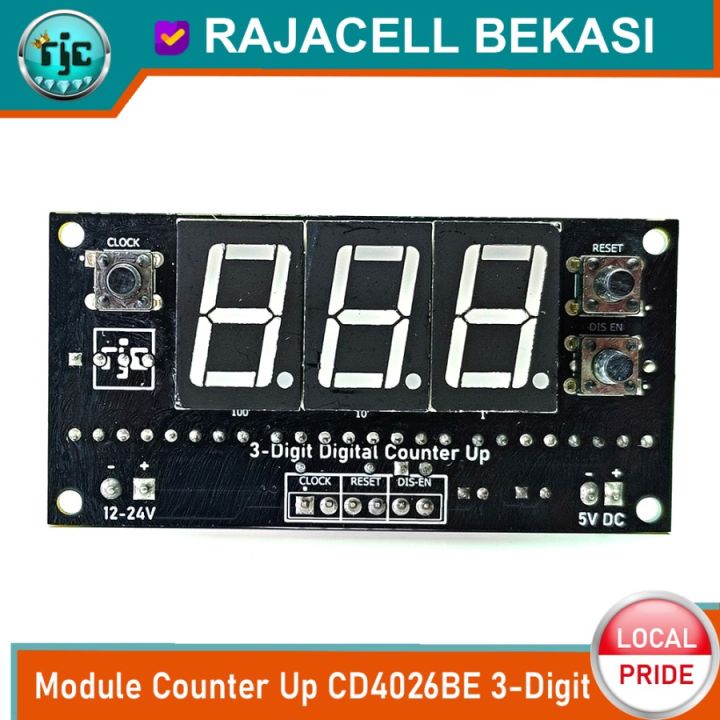 Counter Digital 3 Digit CD4026BE Alat Hitung Counter-Up Module 0-999 ...