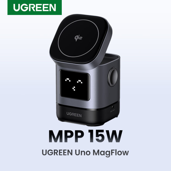 【MagFlow】UGREEN Uno Qi2 15W MPP Wireless Charger for iPhone 16 15 14 Pro Max AirPods iWatch ...