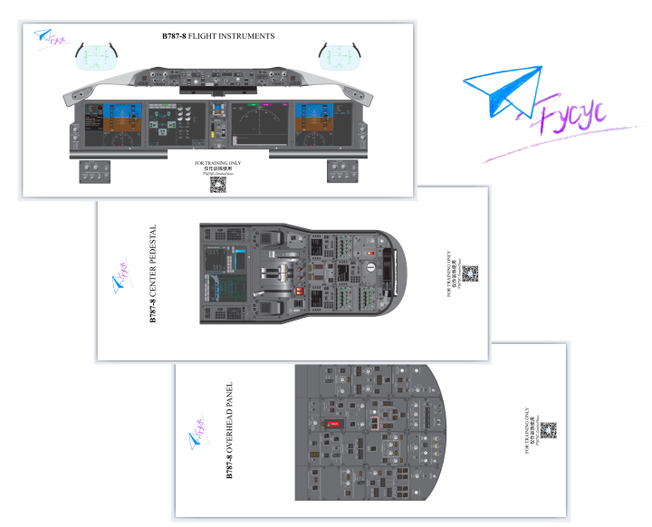 Boeing B787 Cockpit Chart Aircraft Cockpit Chart Flight Training Vector ...