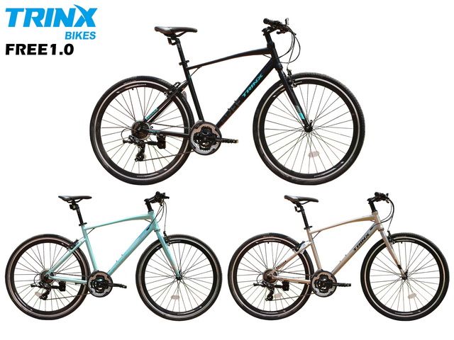 จักรยานไฮบริด TRINX FREE1.0 เฟรมอลูมิเนียม เกียร์shimano21สปีด | Lazada ...