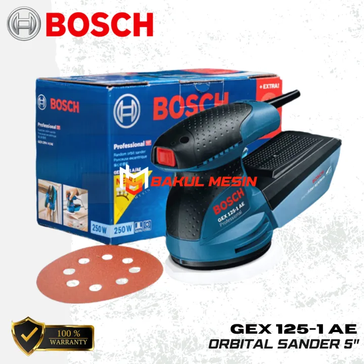 BOSCH GEX 125-1 AE mesin amplas bulat orbital sander 5inch GEX125 ...