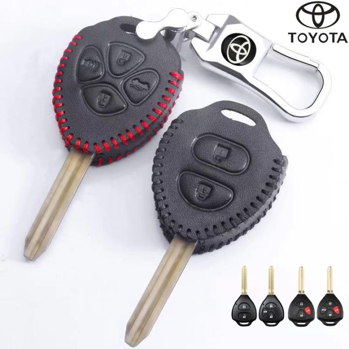 ฝาครอบกุญแจรถหนังแท้สําหรับ Toyota Vios/Yaris/Vitz/Commuter/ Vios(PH ...