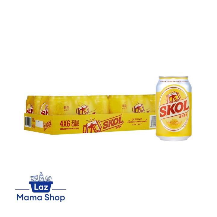 SKOL Lager Beer 320ML Can [Bundle of 24] (Laz Mama Shop) | Lazada Singapore