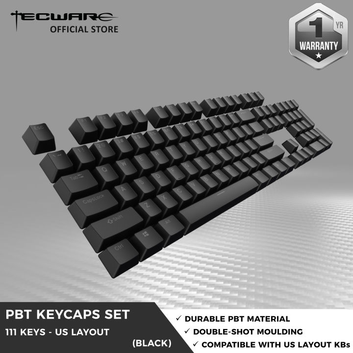Tecware 110 / 111Key, Double Shot PBT / PBT Pudding Keycap Set, Backlit ...