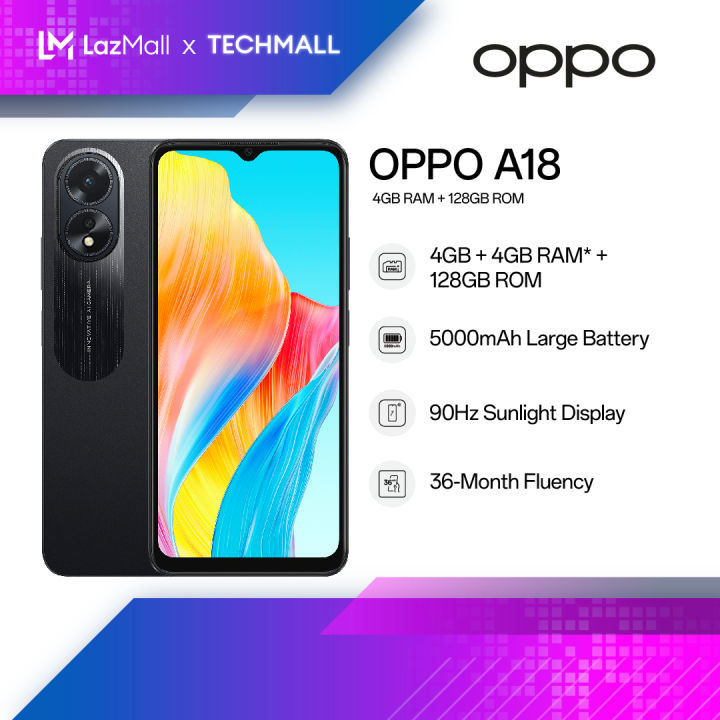 OPPO A18 | 4GB RAM + 128GB ROM | 5000mAh Large Battery | 90Hz Sunlight ...