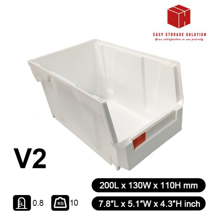 V2 White Stackable Class A Bin for Household and Industrial Use | Lazada PH