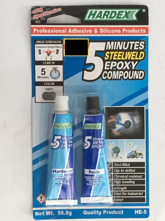 HARDEX 2TON GUM 5 MINUTES STEELWELD EPOXY COMPOUND HE5 | Lazada