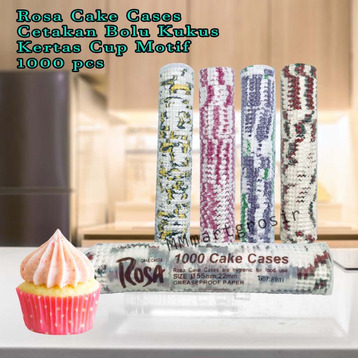 Rosa Cake Cases / Cetakan Bolu Kukus / Kertas Cup Motif / 1000pcs ...